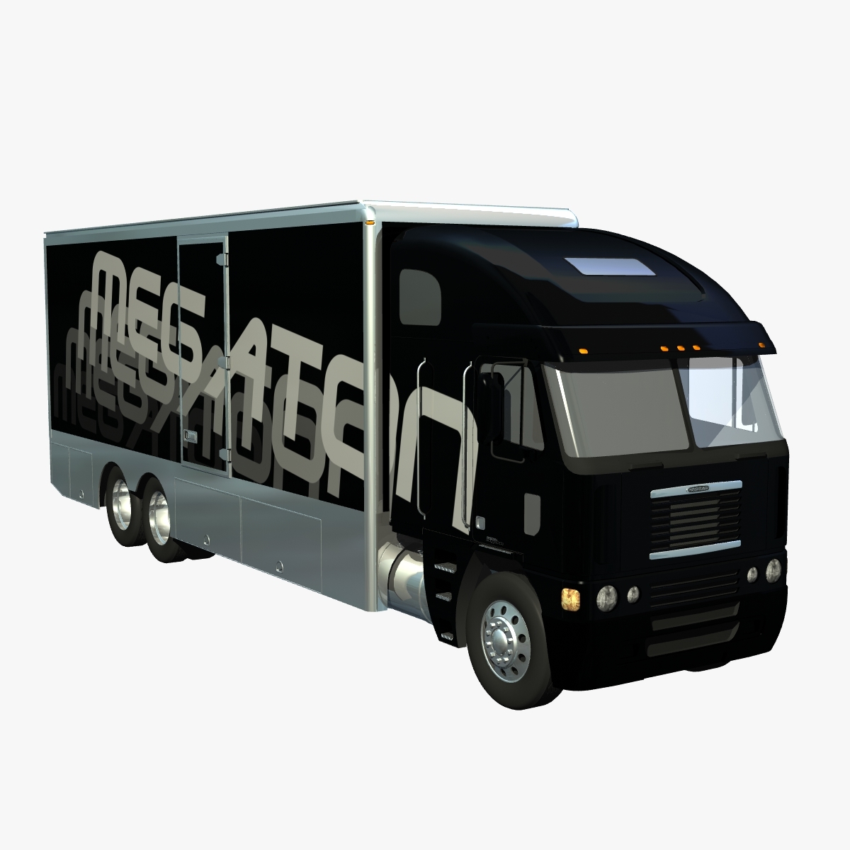 3d freightliner argosy truck van model