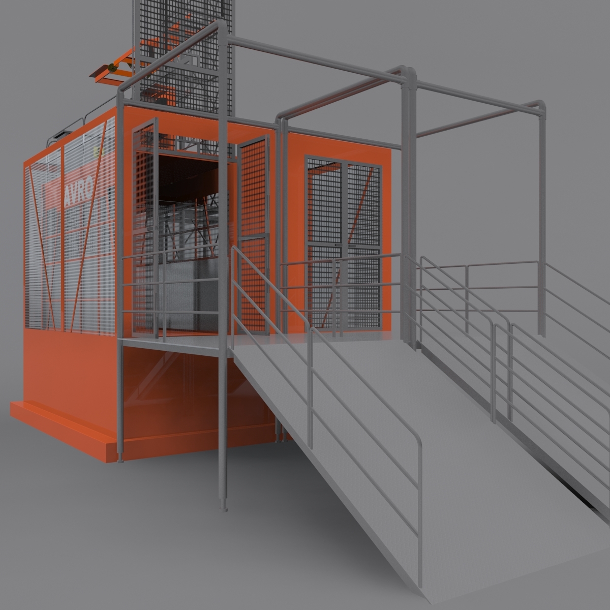 3d model rigged hoists materials