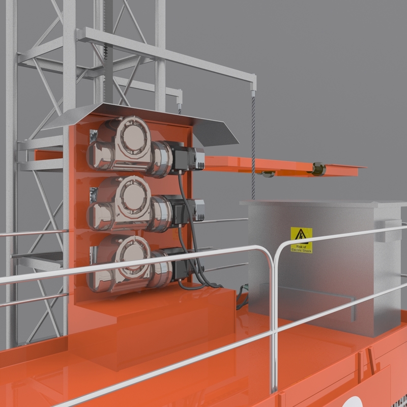 3d model rigged hoists materials