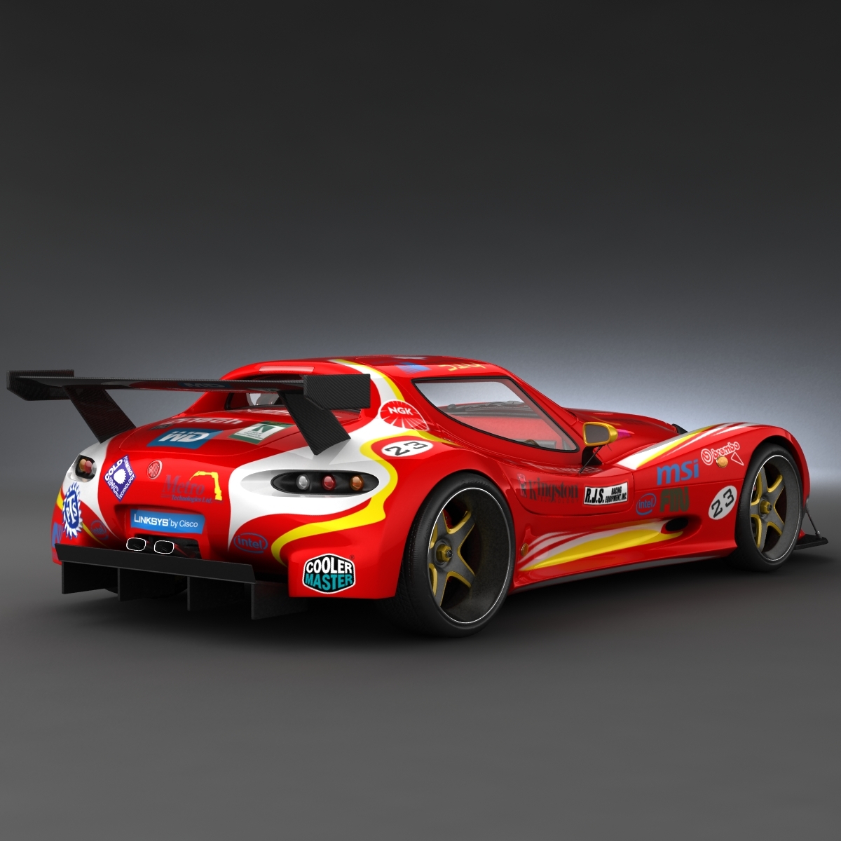 3d race car gillet vertigo model