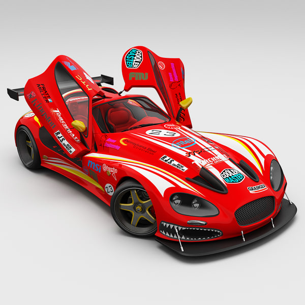 3d race car gillet vertigo model