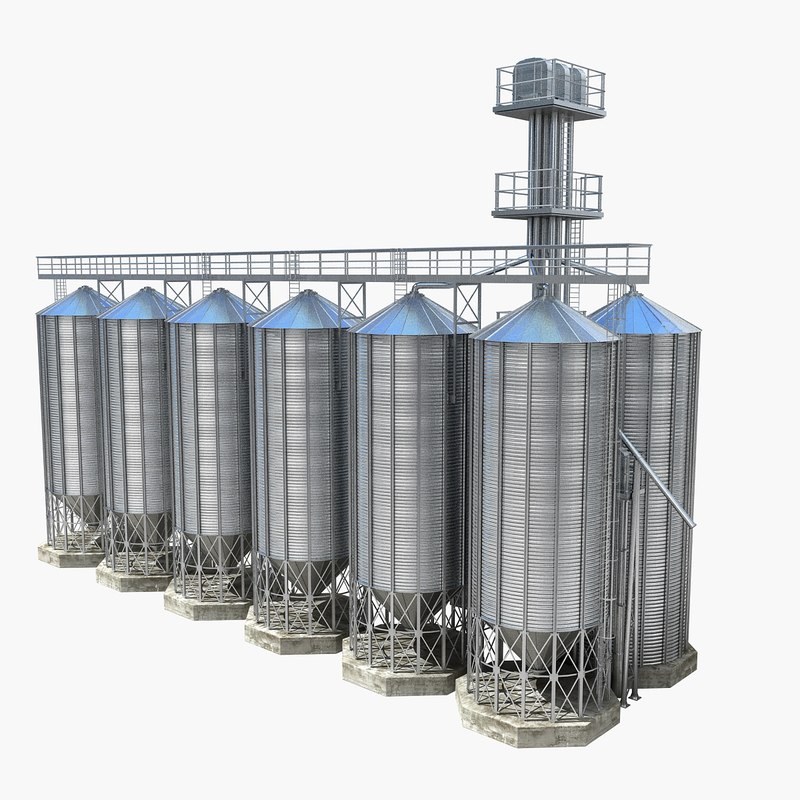 silo scene 3d model