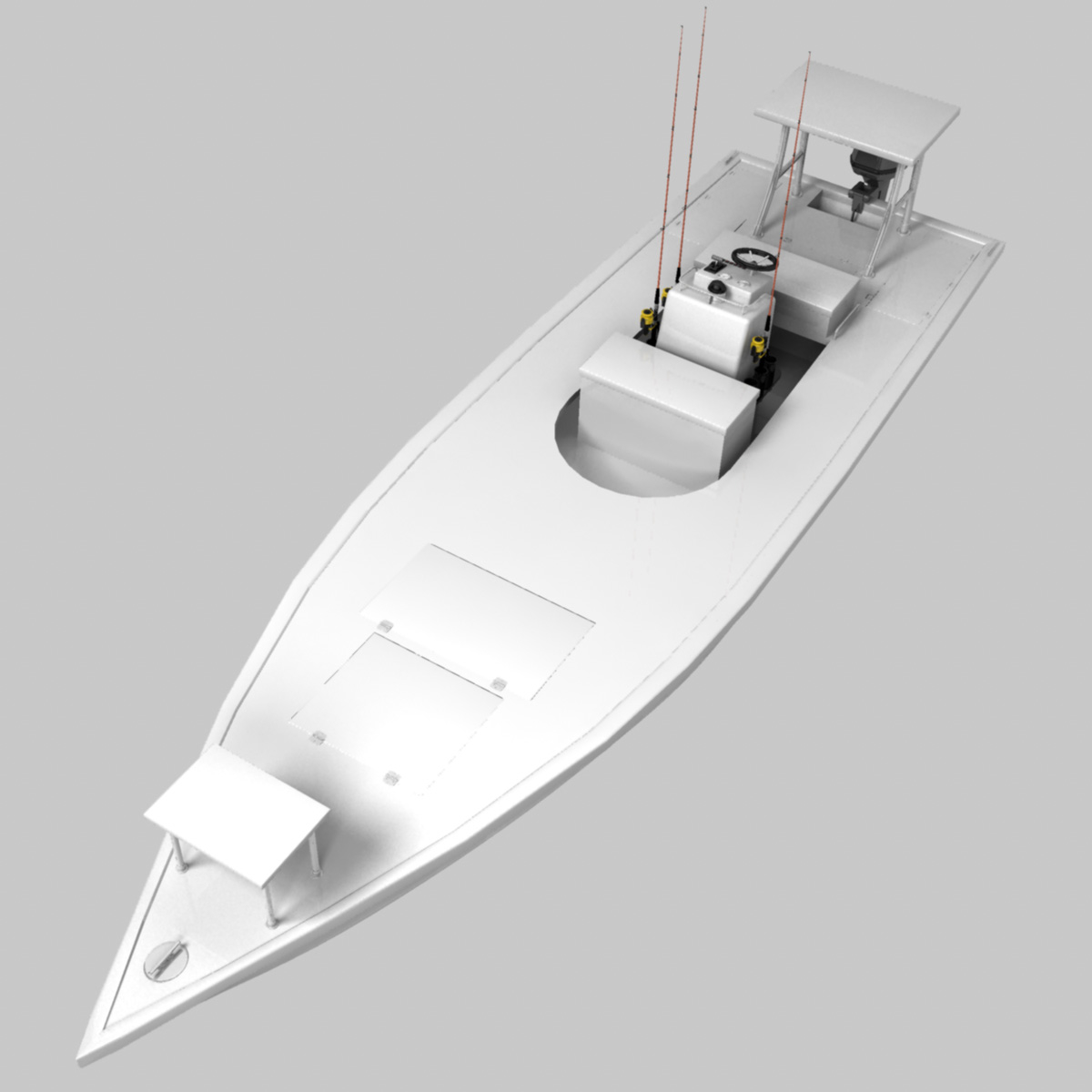 obj saltwater flats boat