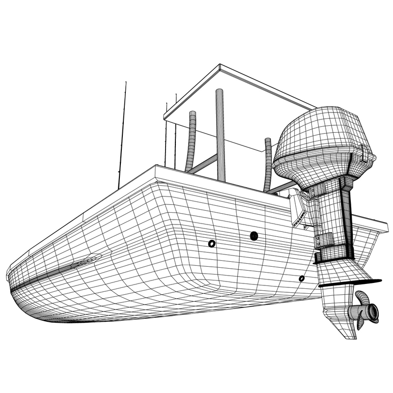 obj saltwater flats boat