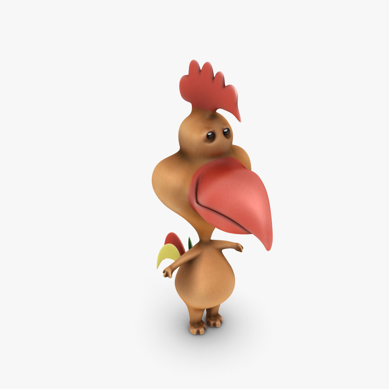 3d chicken cartoon model