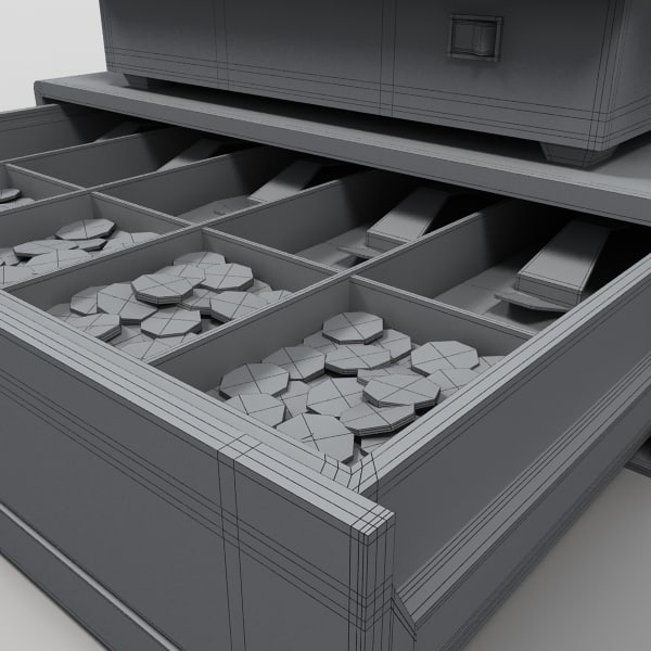 3d cash register model