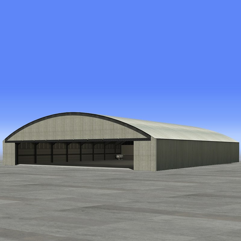 3d large hangar model