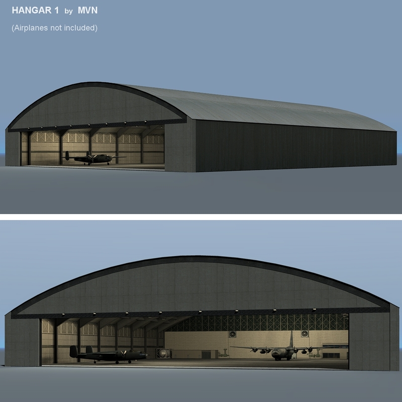 3d large hangar model