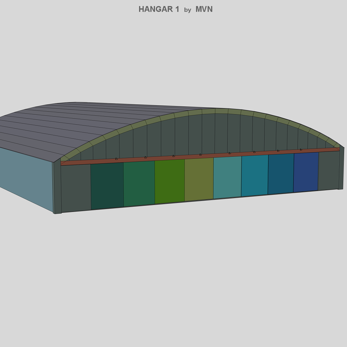 3d large hangar model