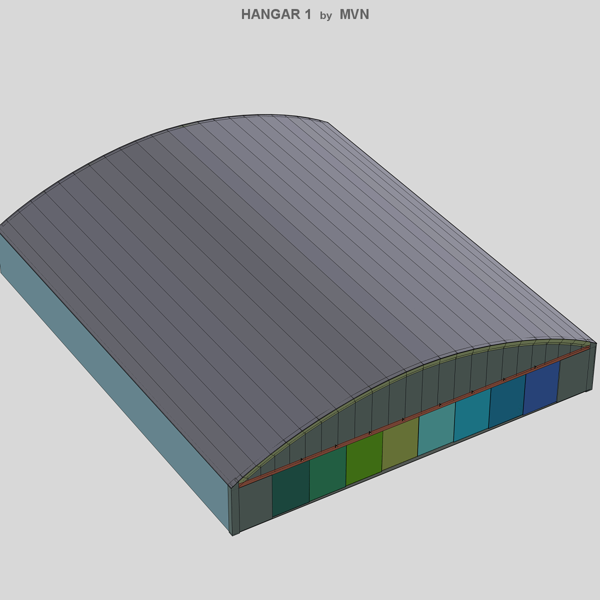 3d large hangar model