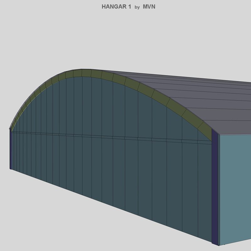 3d large hangar model