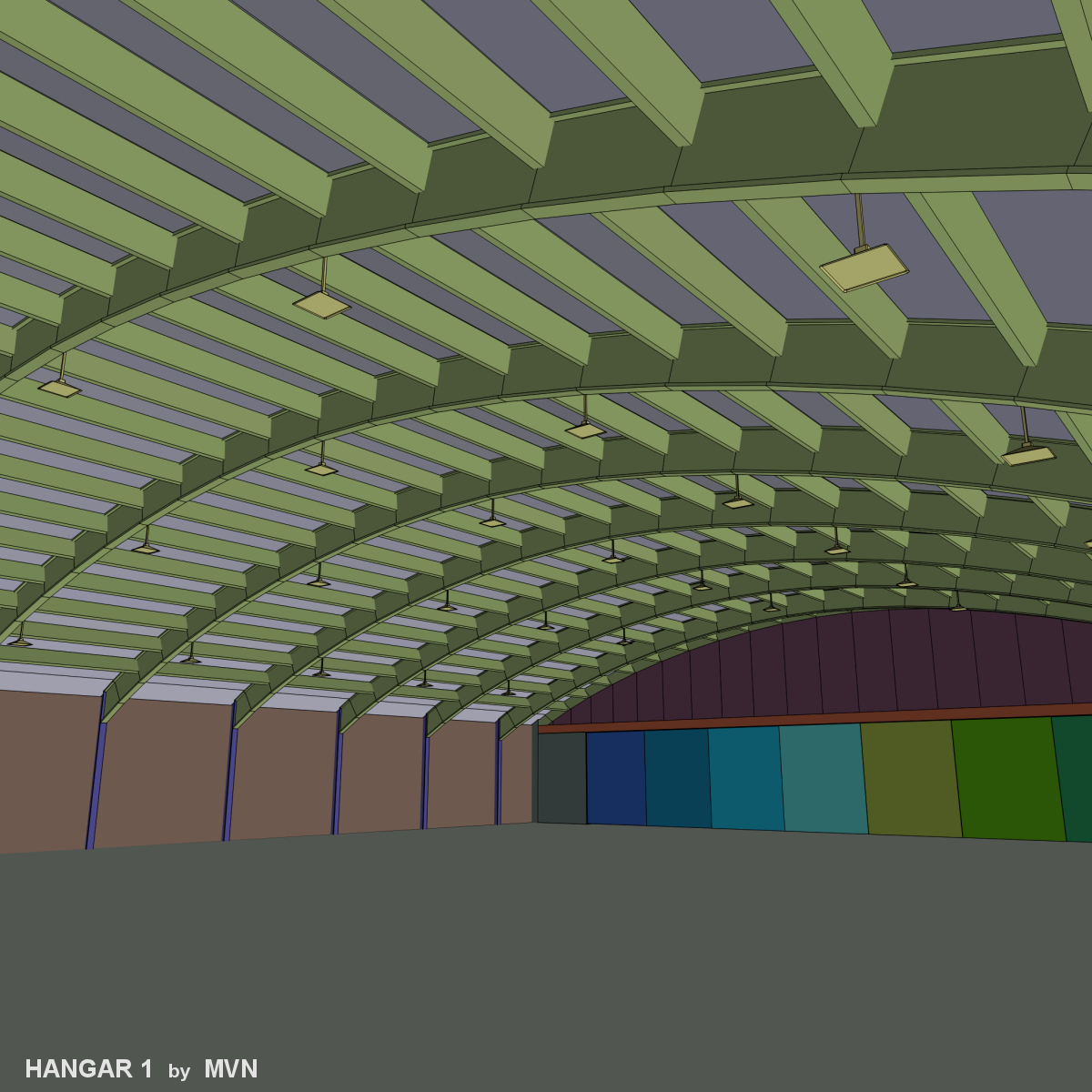 3d large hangar model