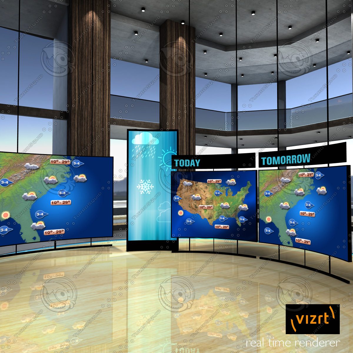 3d max virtual set weather studio