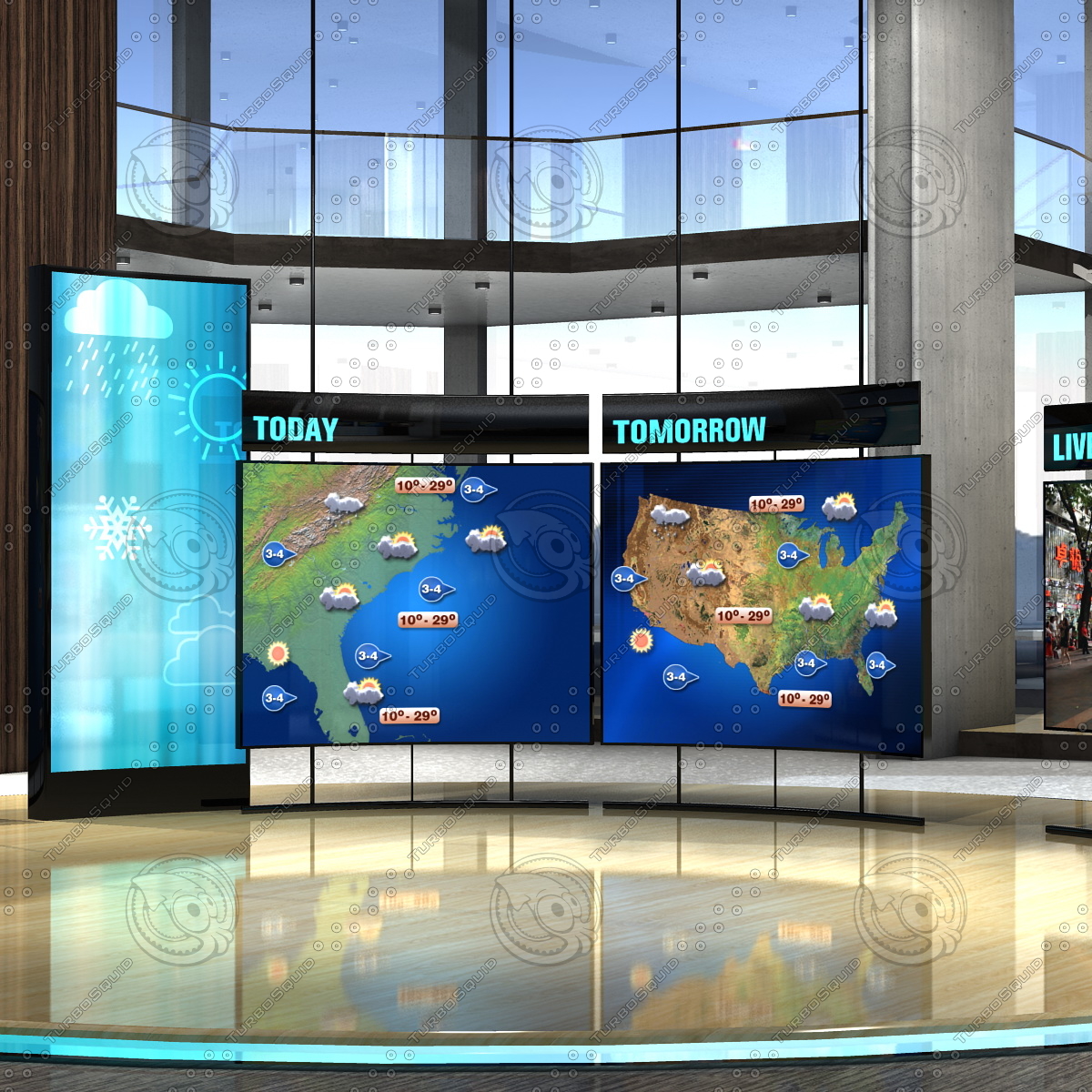 3d max virtual set weather studio