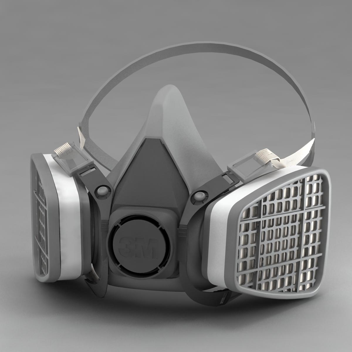 half gas mask 3d model