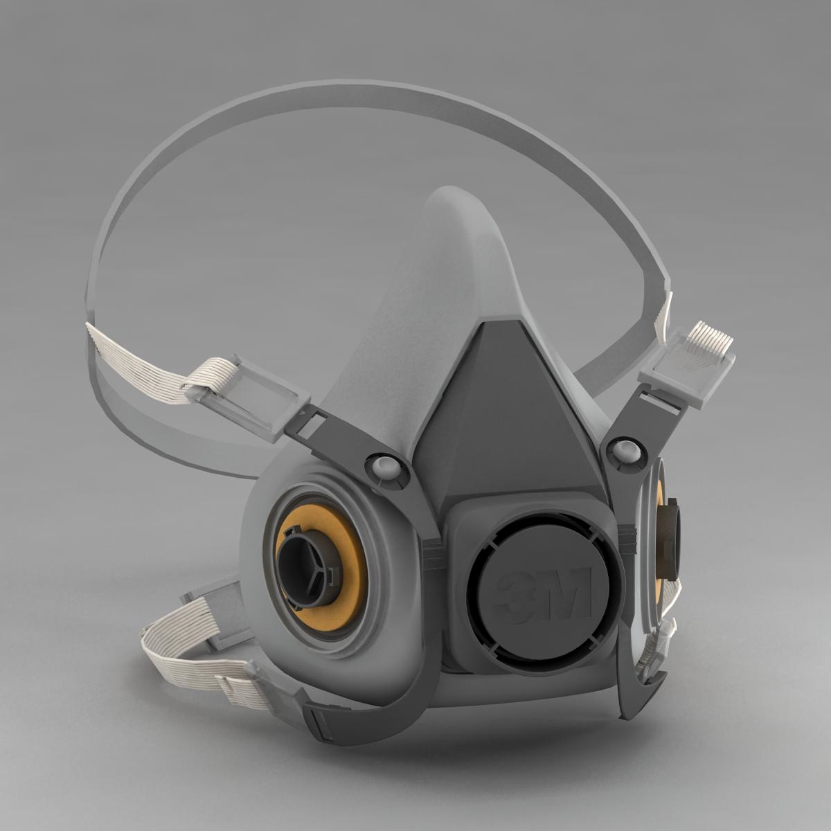 half gas mask 3d model
