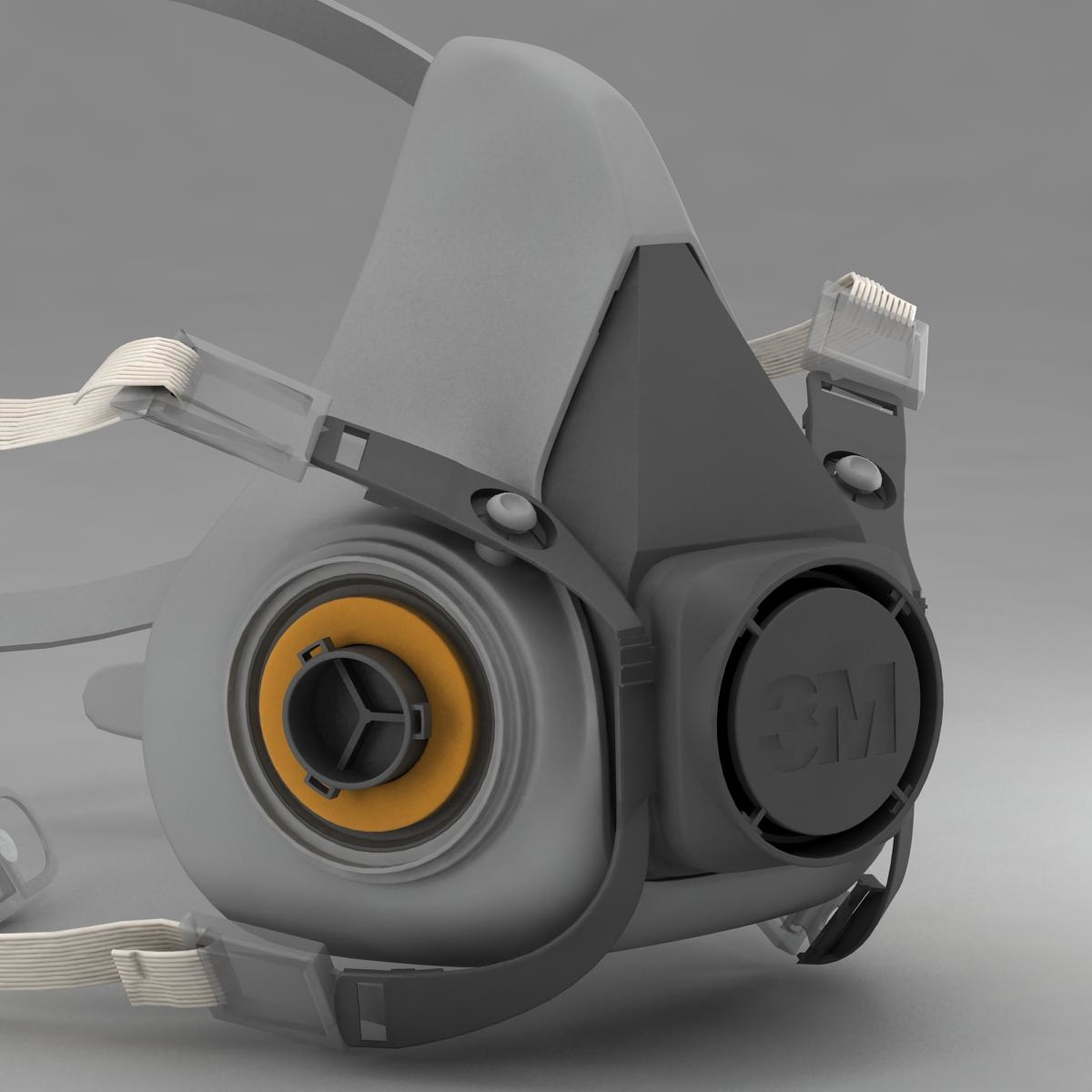 half gas mask 3d model
