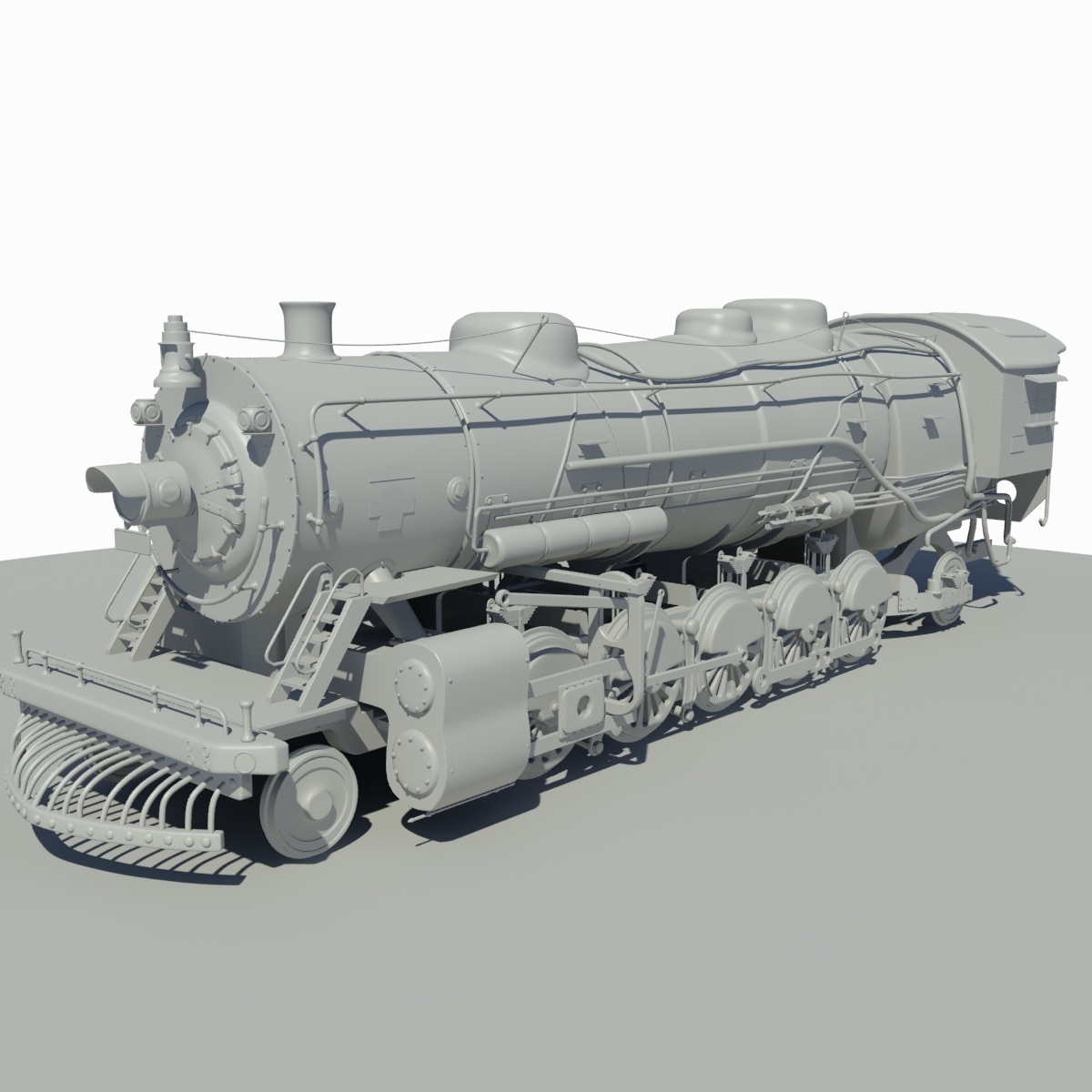 train locomotive 3d dxf