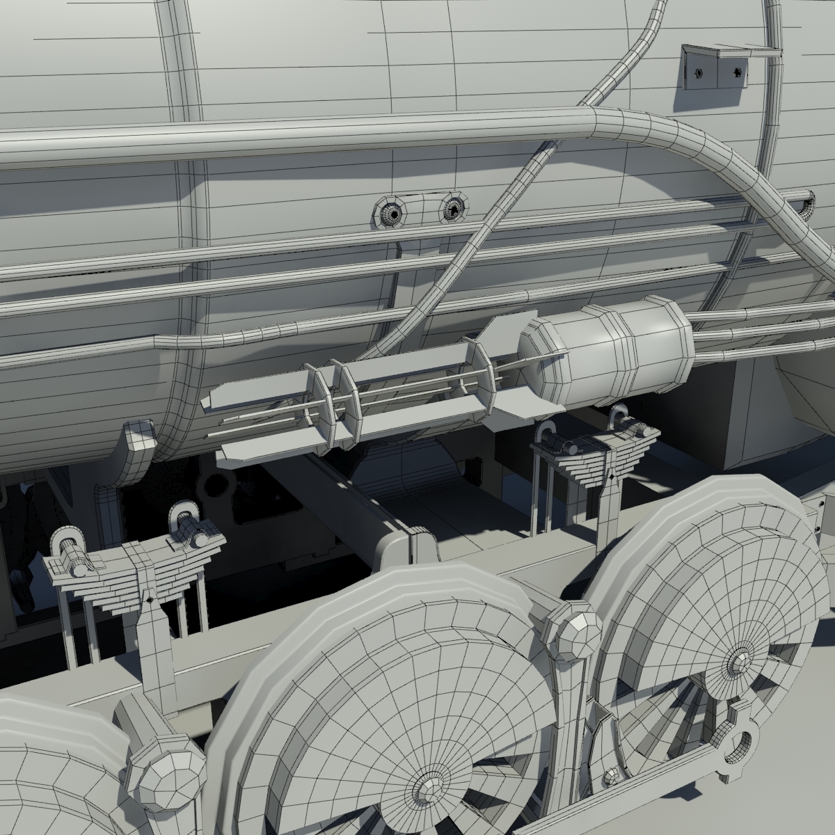 train locomotive 3d dxf