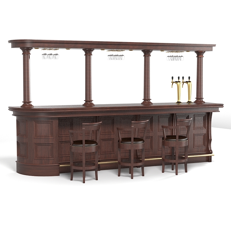 bar equipment 3d obj