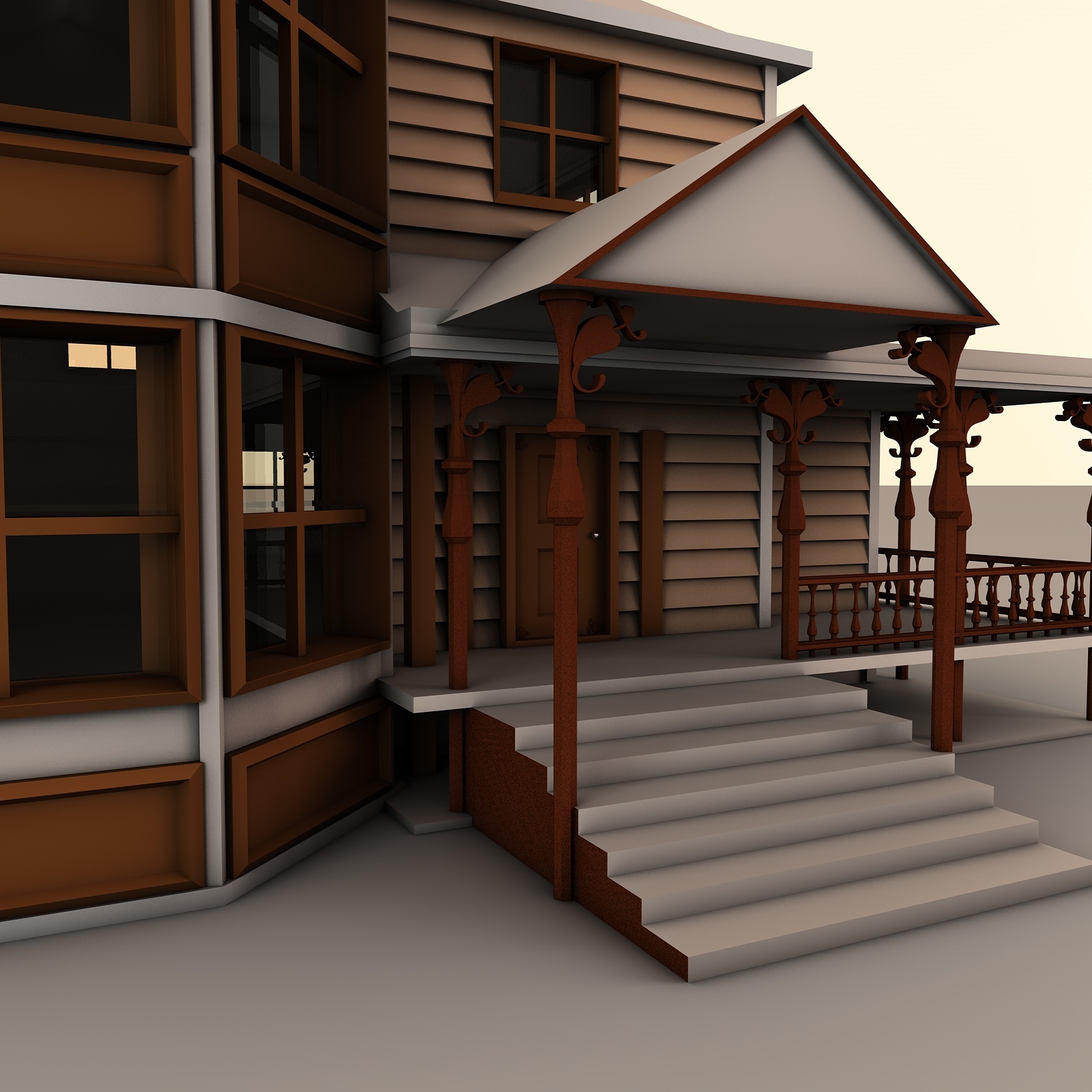 3d model victorian house