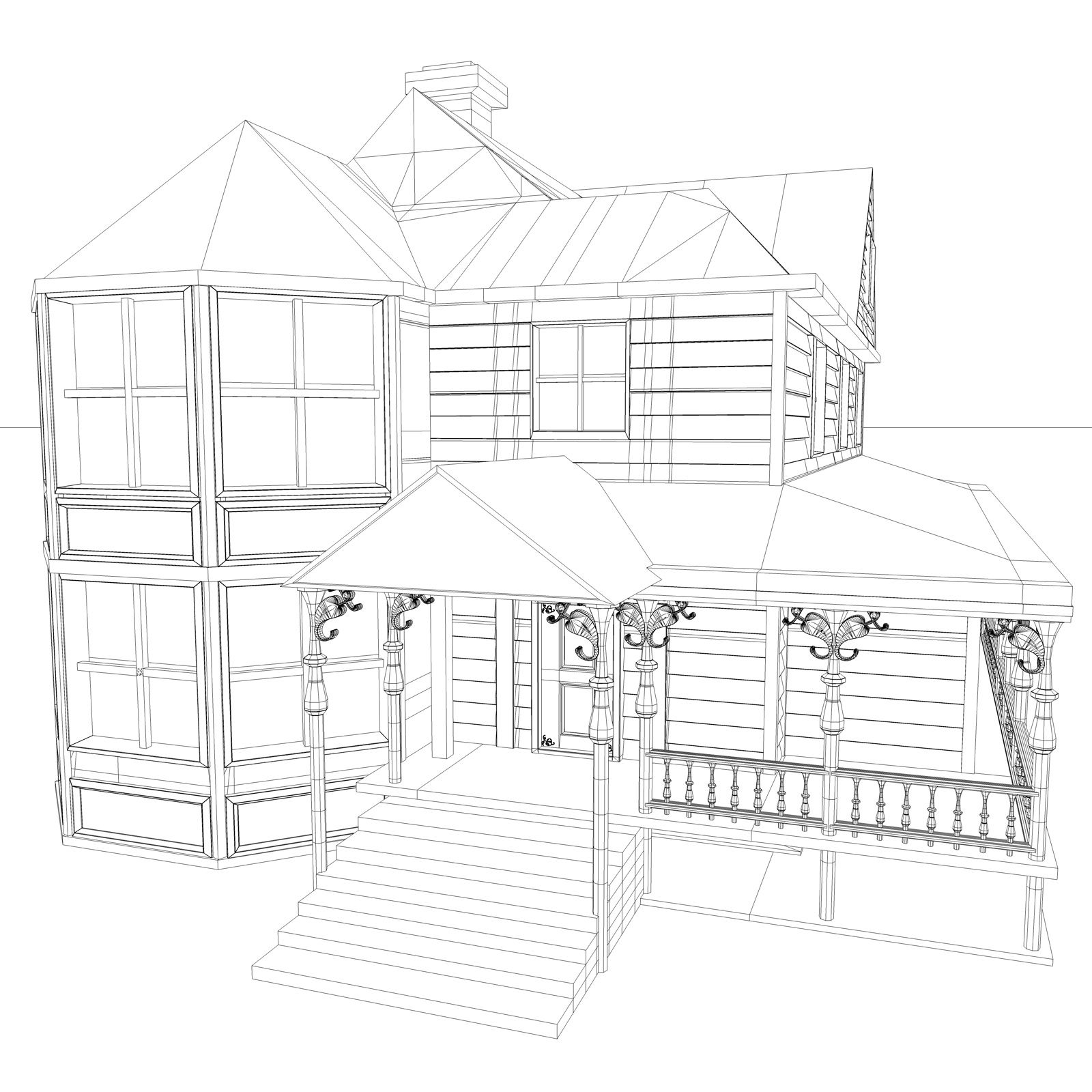 3d model victorian house