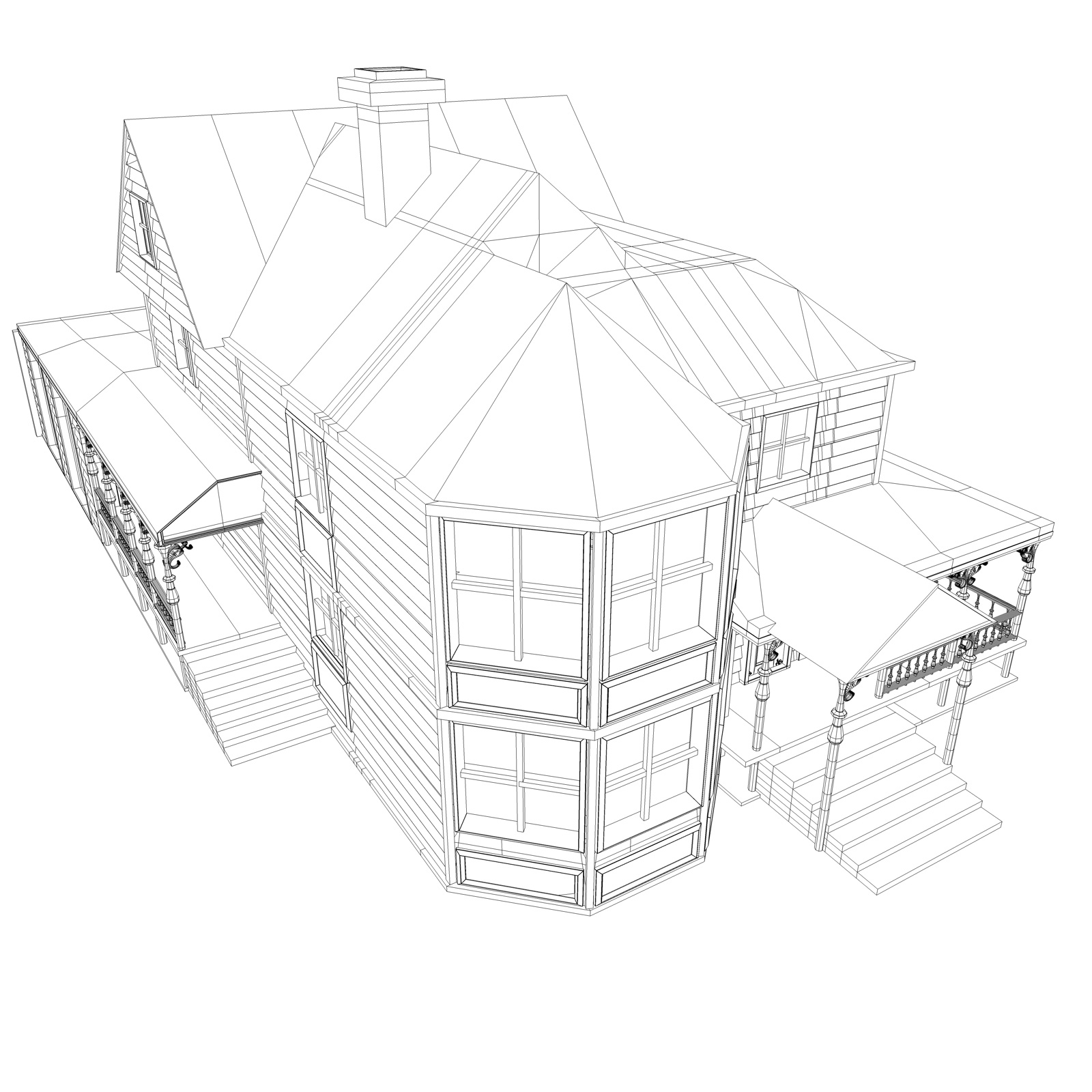 3d model victorian house