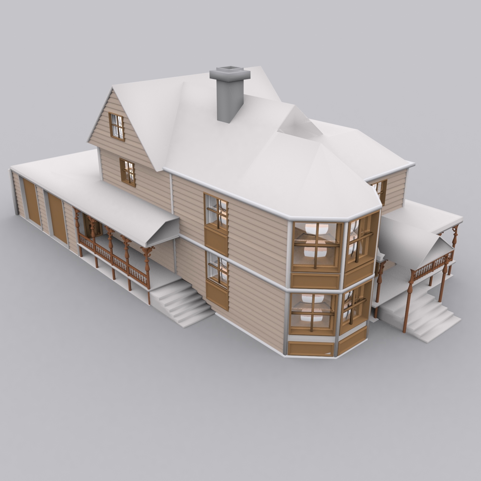 3d model victorian house