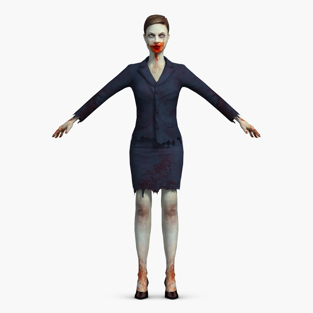 zombie female office 3d max