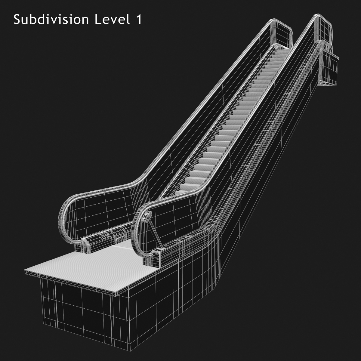 3d model escalator animation