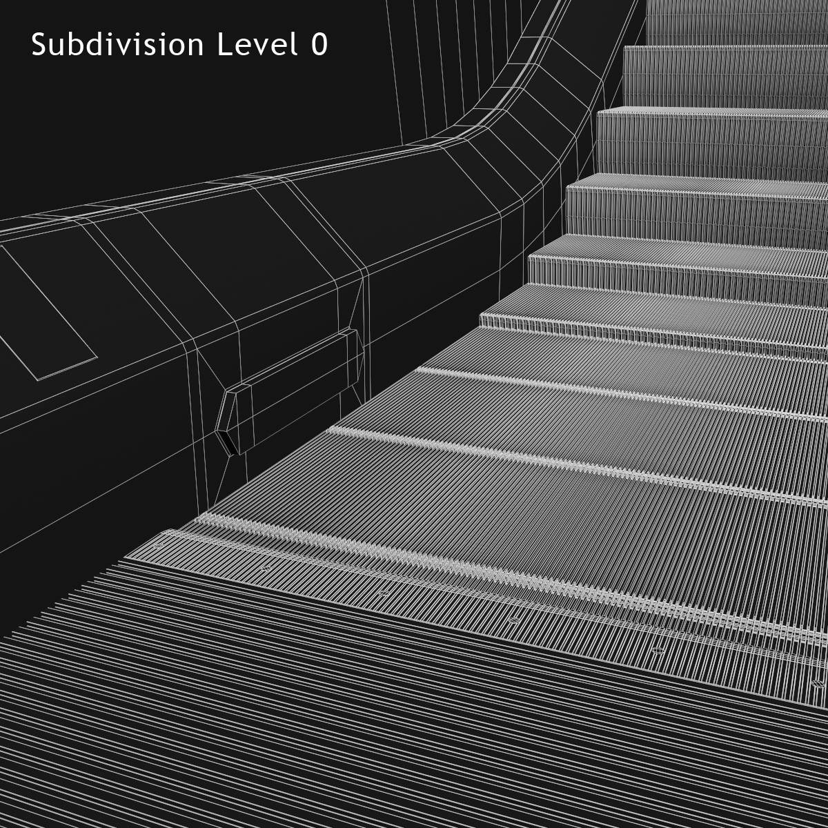 3d model escalator animation