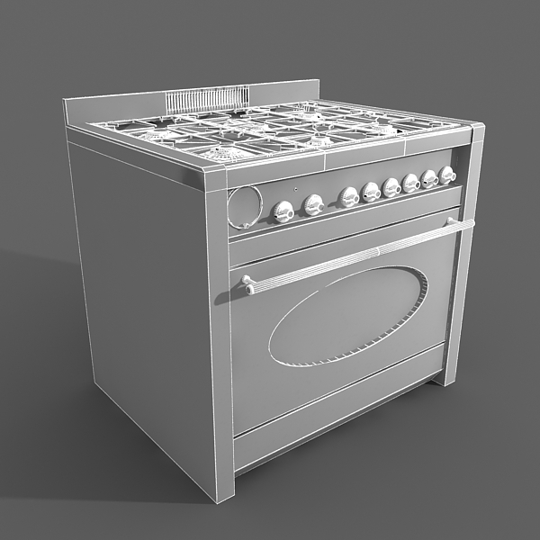 kitchen oven 3d obj