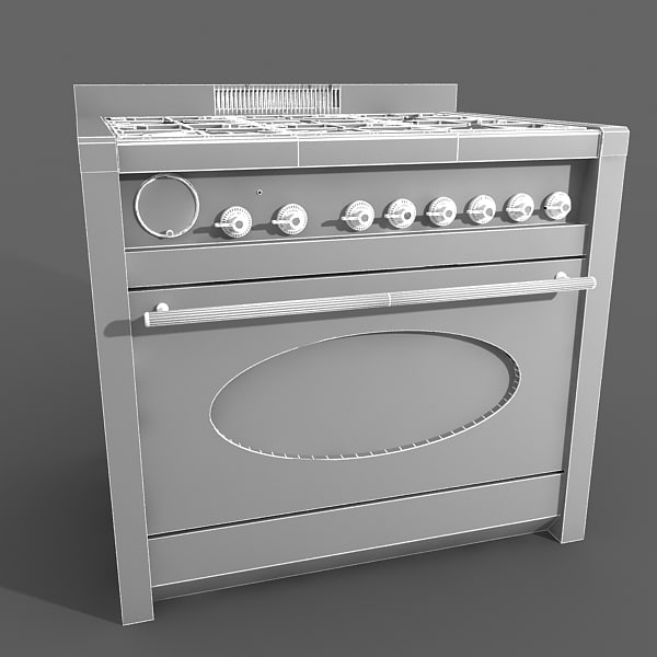 kitchen oven 3d obj