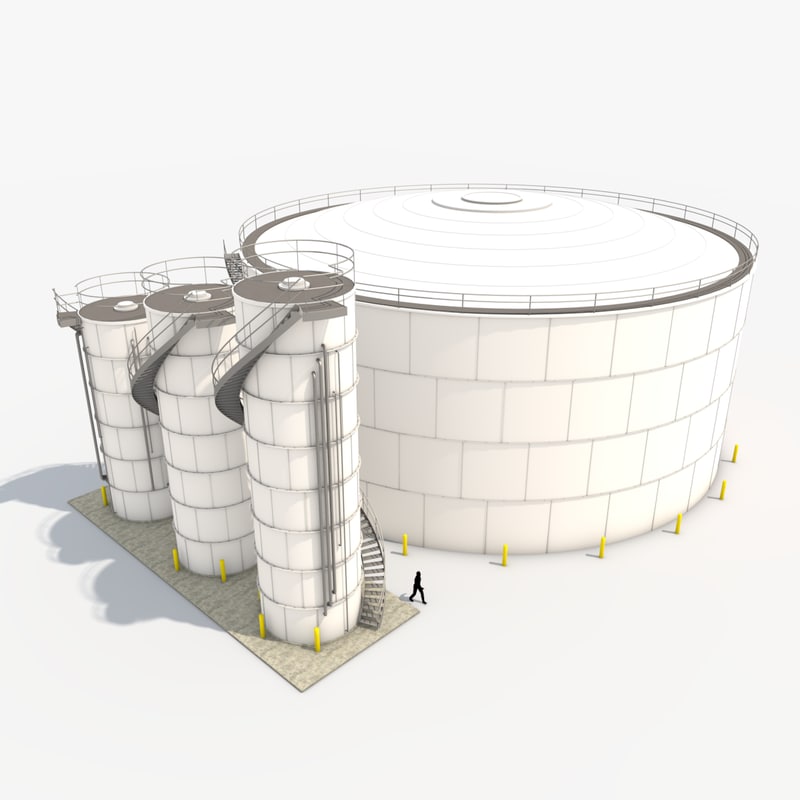 3d model of silo pack
