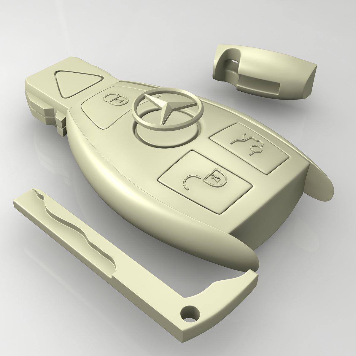 3d mercedes smart key