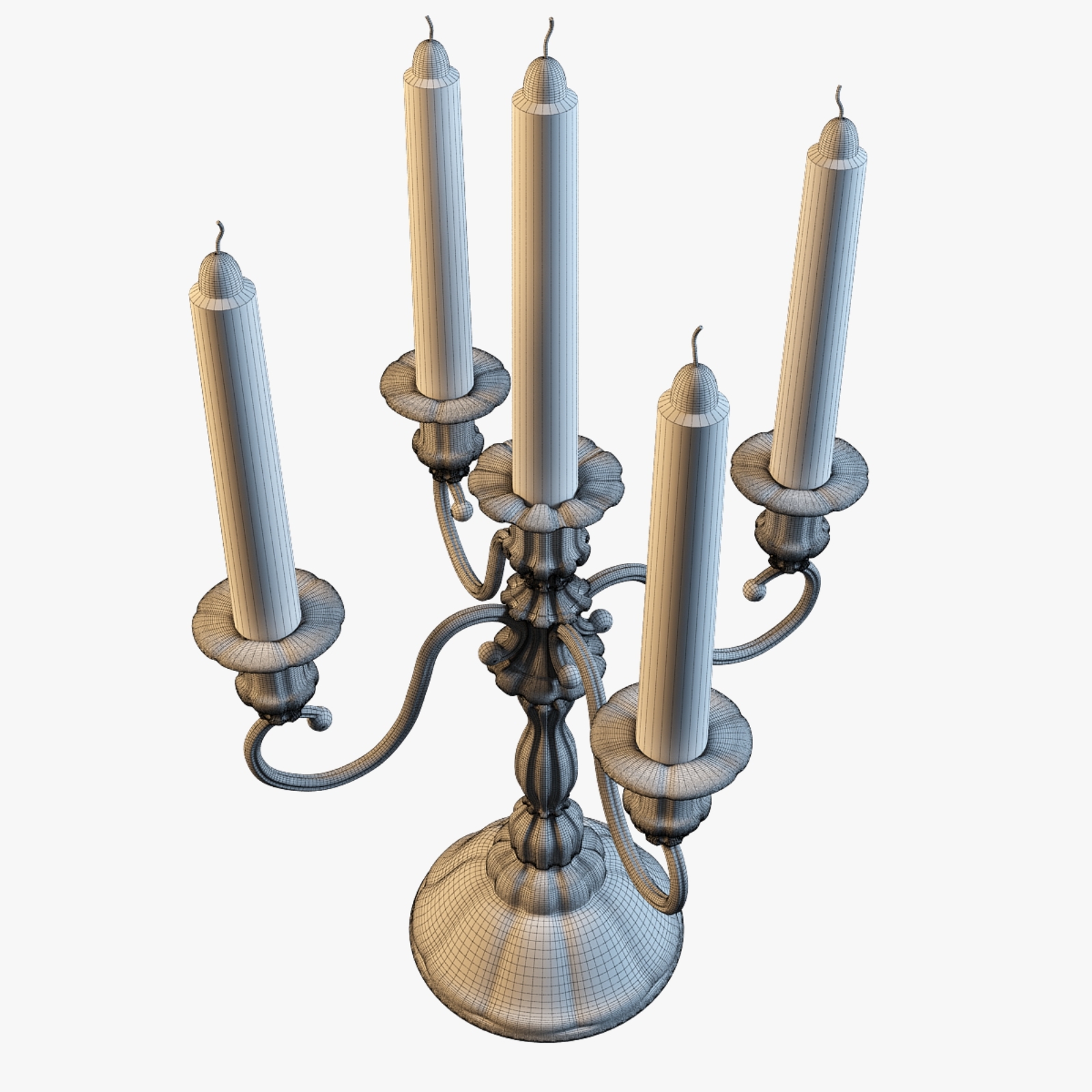 3d classic candle