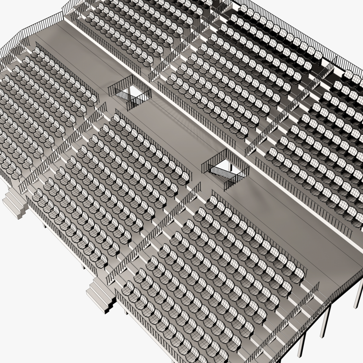 3d grandstand seating model