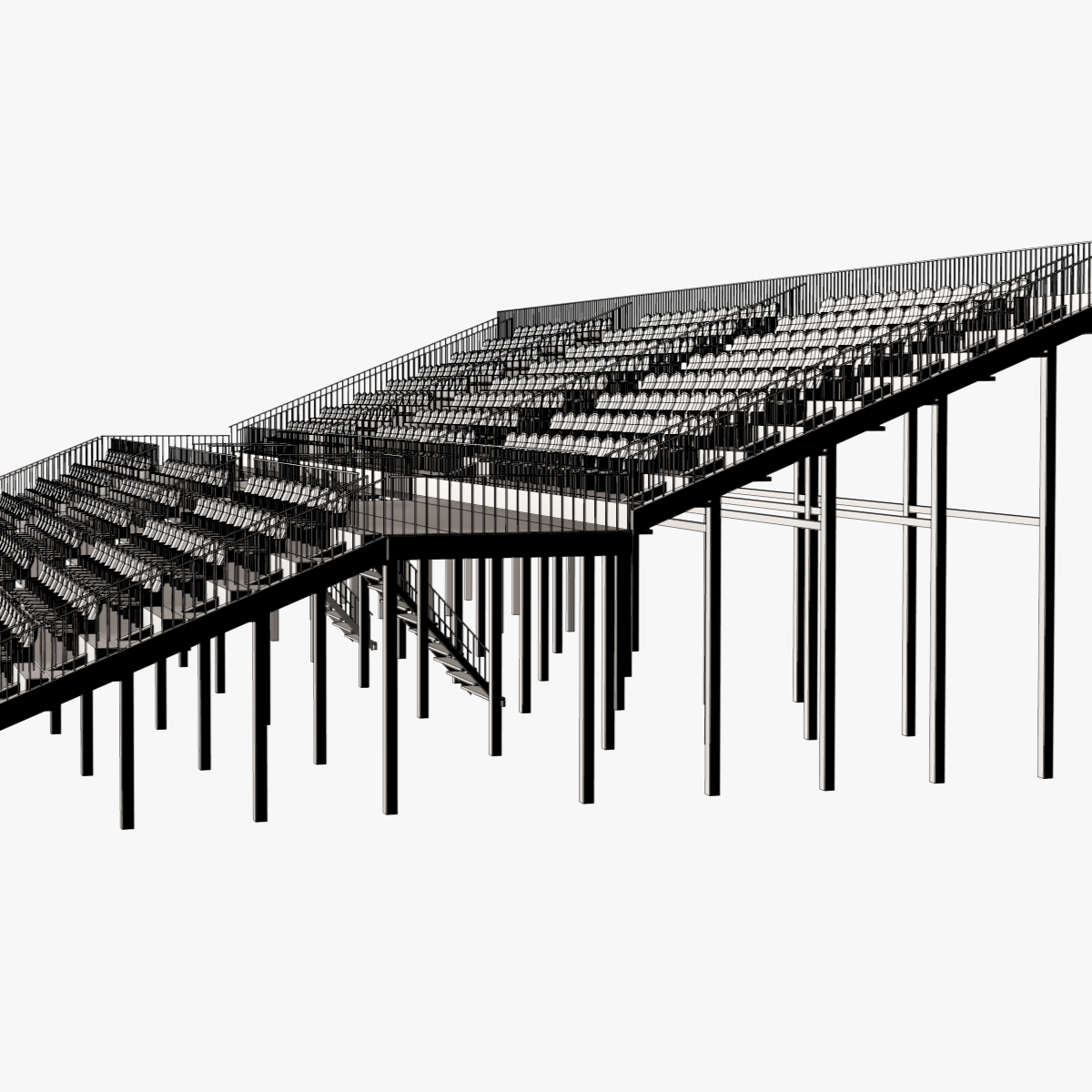 3d grandstand seating model