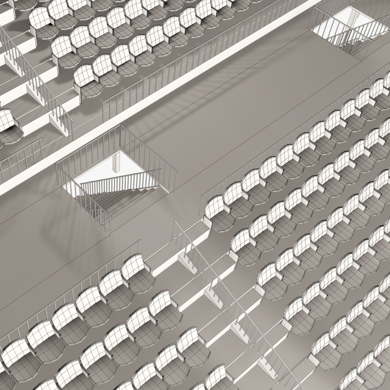 3d grandstand seating model