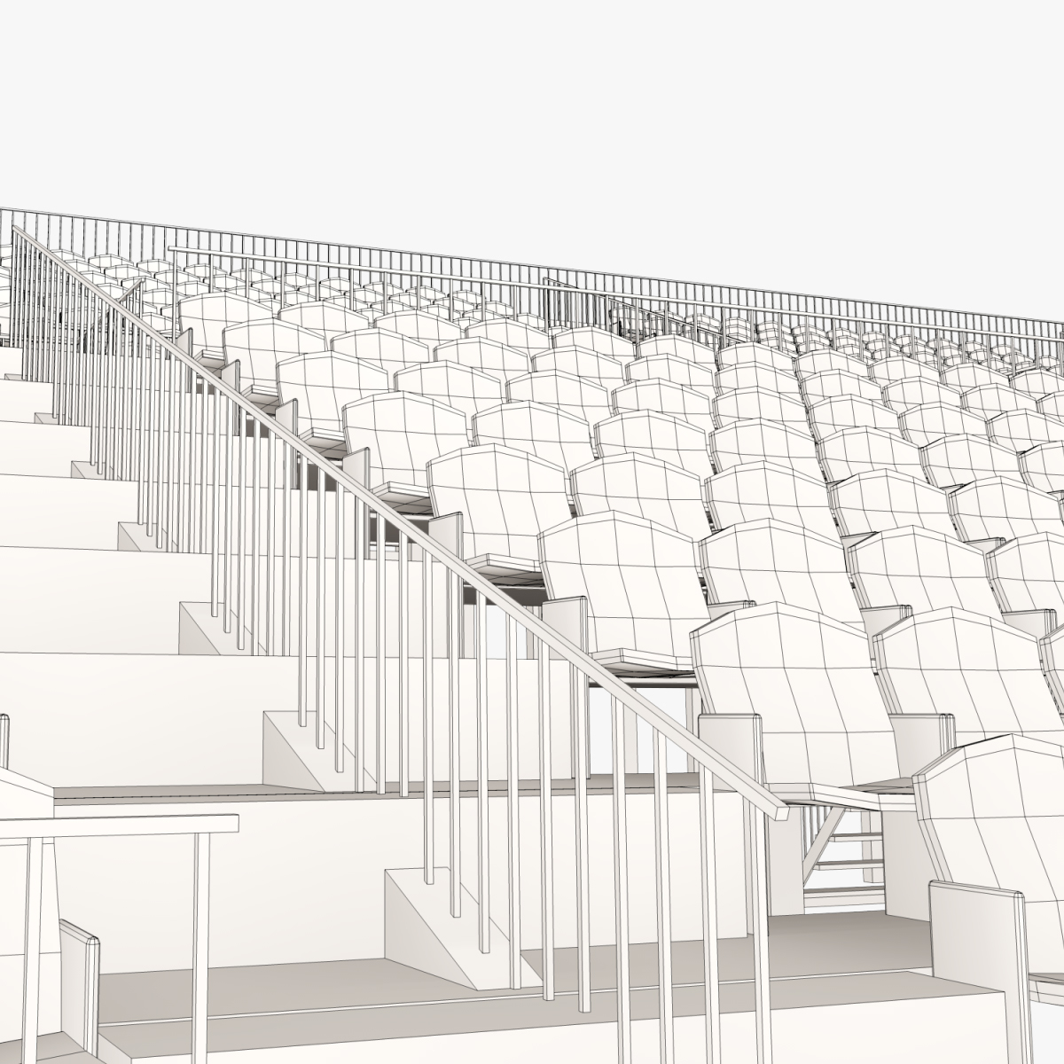 3d grandstand seating model