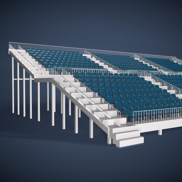 3d grandstand seating model