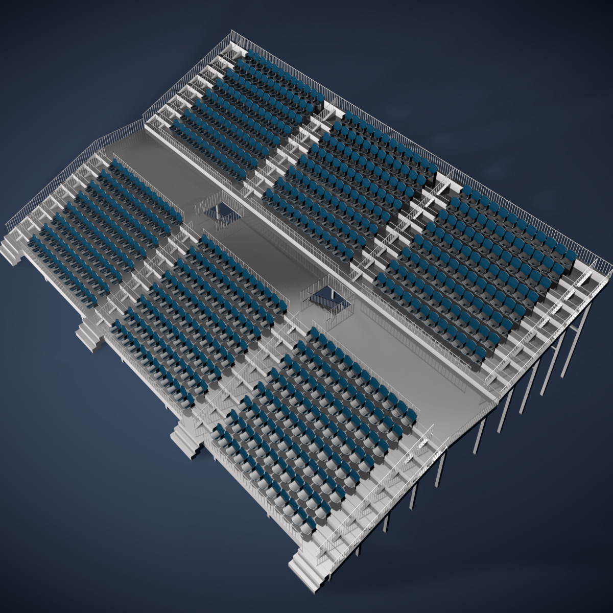 3d grandstand seating model