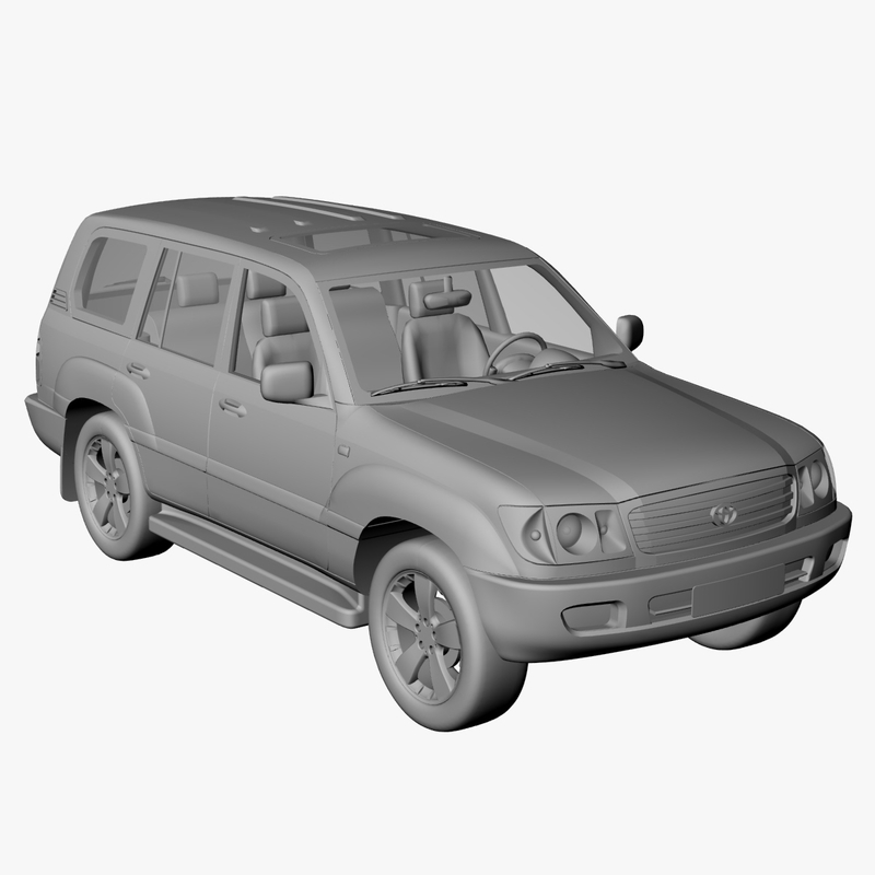 toyota land cruiser 100 3d model