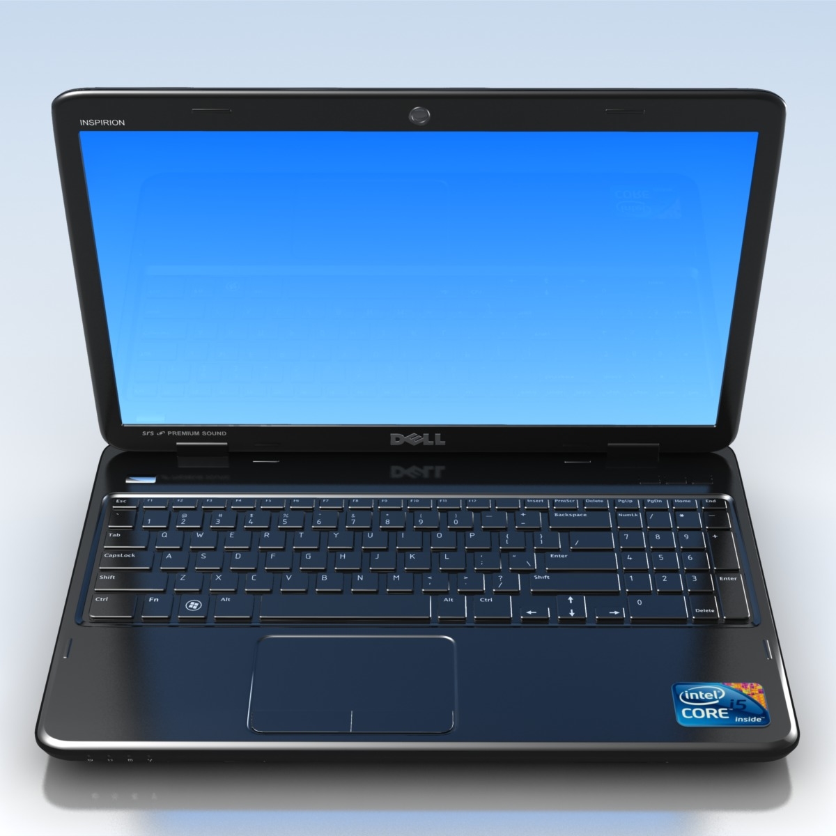 notebook dell inspiron 15r 3d model