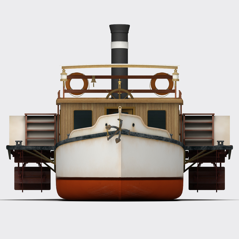 lwo paddle steamboat