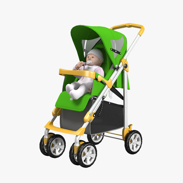 3d model perambulator babycarriage