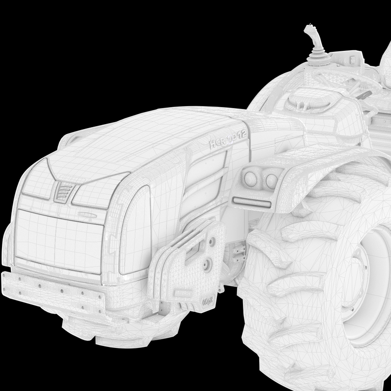 tractor engine diesel 3d model