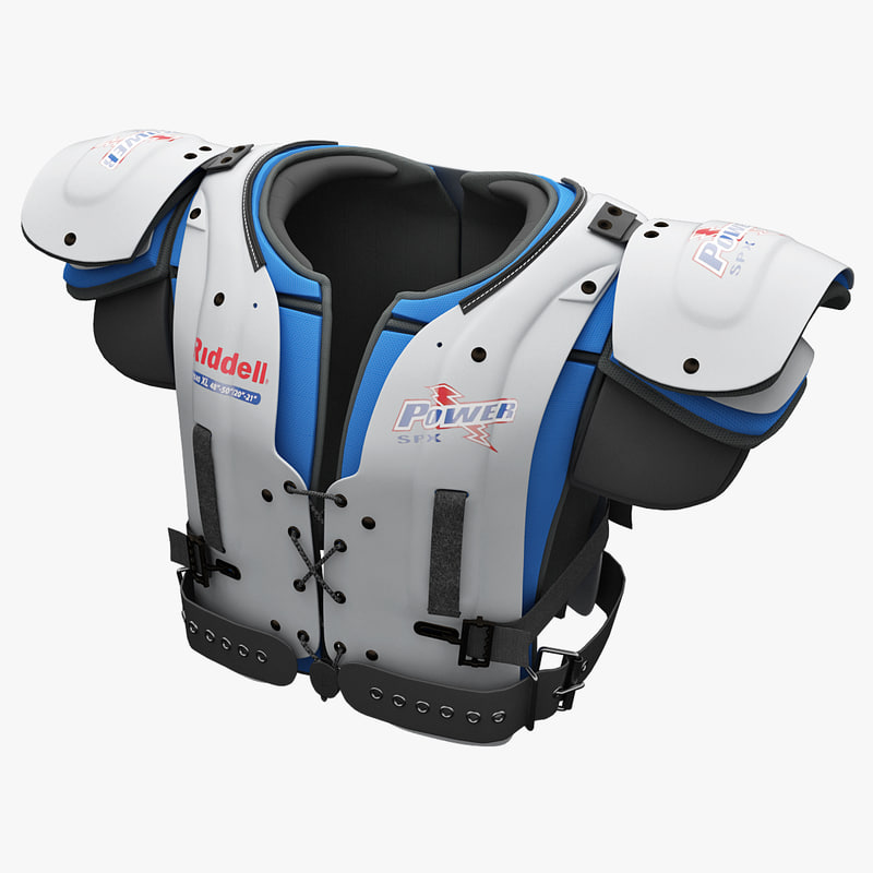 american football shoulder pad 3d model