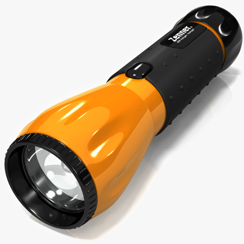 modern flashlight 3d model