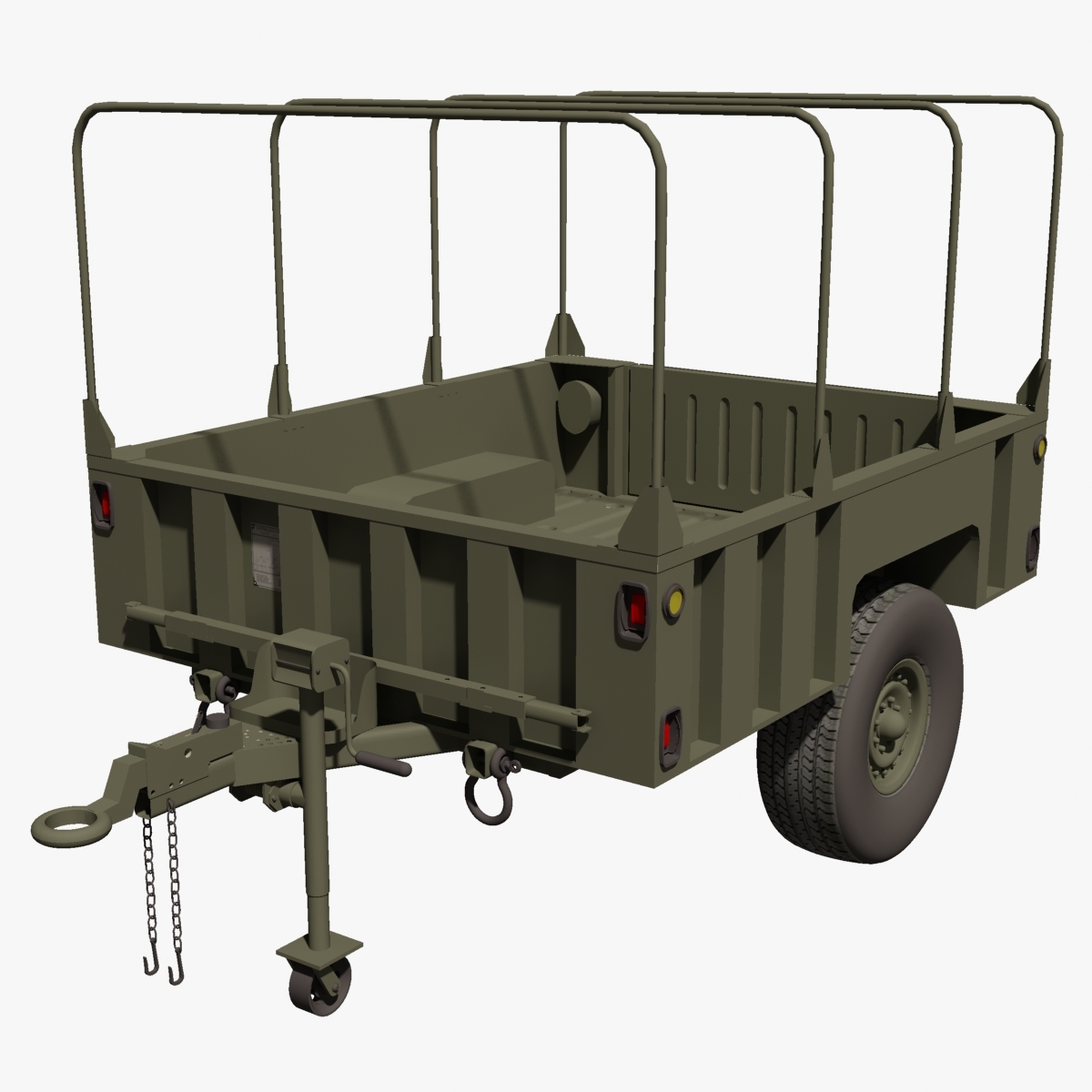 3d model m1101 cargo trailer